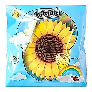 WATINC Sunflower Yard Sign Hanging Ornaments Daisy Waterproof Sunshine Lawn Signs Summer Fall Party Decorations Supplies Photo Props for Outdoor Farmhouse Garden Tree Wall with Stakes & Ribbons