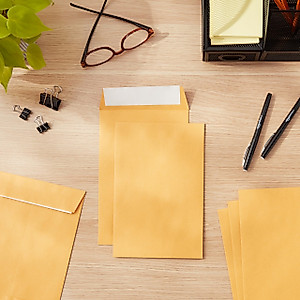 Amazon Basics Catalog Mailing Envelopes, Peel & Seal, 6x9 Inch, Brown Kraft, 100-Pack