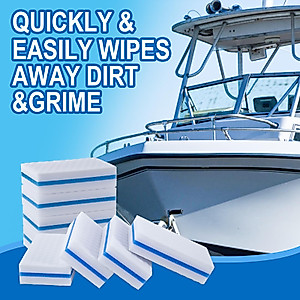 M. Neat Upgrade Melamine Sponge, 20 Pack Extra Thick More Lasting 3X Density Premium Magic Sponge Eraser, Multi Surface Power Scrubber Foam Stain and Mark Removal Cleaning Pads