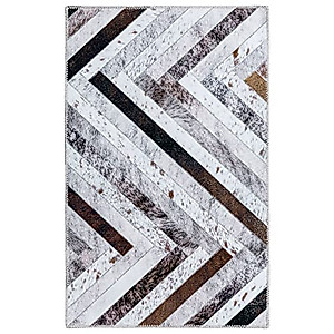 DECOMALL Coronado Small Rug, Machine Washable Modern Geometric Door Mat, Non Slip Carpet for Entryway,24"x36", Multi