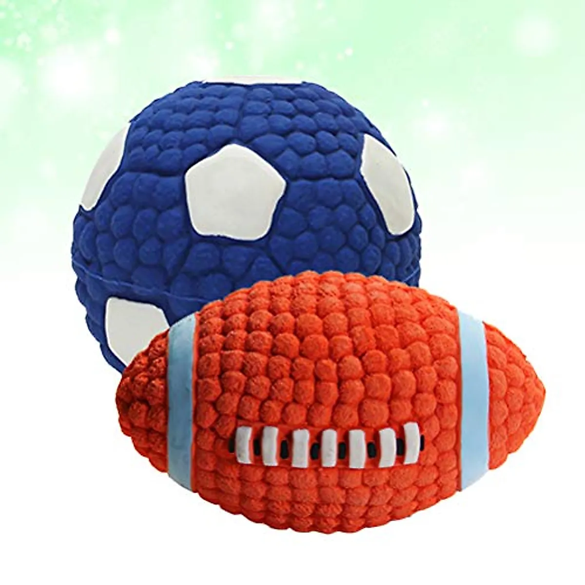 Scicalife 2pcs Pet Toys Dog Toys Pet Playthings Rugby Ball Toy for Dogs Small Dog Chew Toys Small Dog Toy Squeaky Dog Rugby Dog Toy Pet Squeaky Toy Outdoor The Dog Training Ball Football