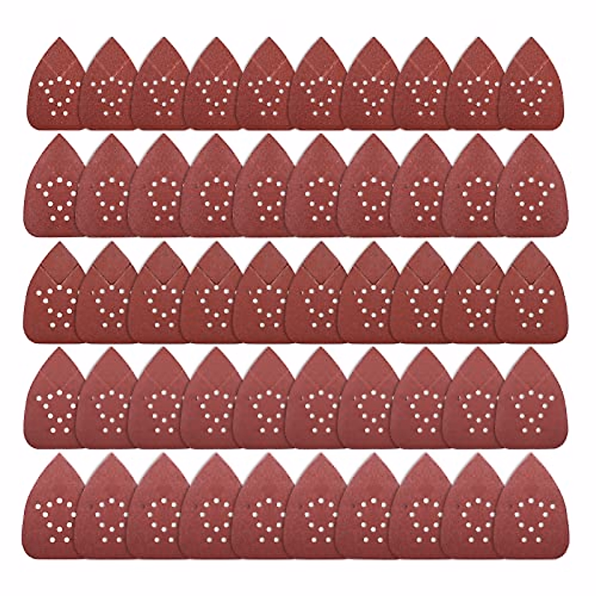 S SATC Mouse Detail Sander Sandpaper 50 PCS Mouse Sanding Pads 12 Hole Mouse Sandpaper Assorted 60/80/120/150/220 Grits