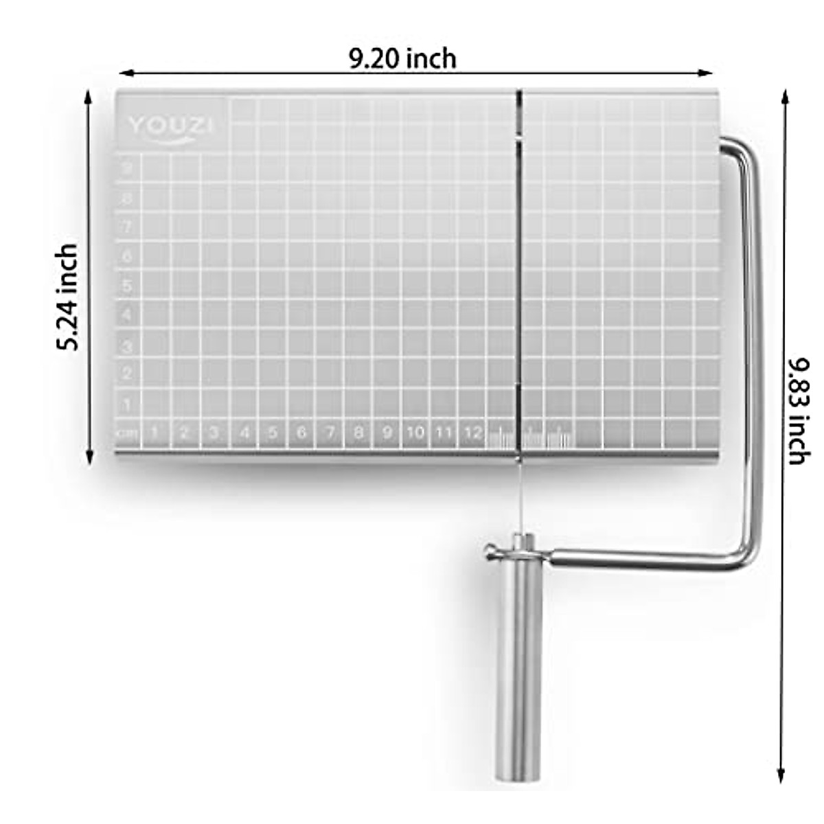 Cheese Slicer & Cheese Cutter | Stainless Steel cheese slicer with 10 Replacement-wires | Cheese Cutter for Block Cheese Metal Cheese Slicer Cutting Board Kitchen Gadgets Gift Set for Cheese Butter