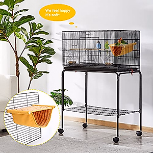 BWOGUE Winter Warm Bird Nest Bed Hanging Hammock Snuggle Hut Parrot House Tent Toy Bird Cage Perch for Parakeet Budgies Cockatiels Lovebird Cockatoo Finch Hamster Chinchilla Guinea Pig