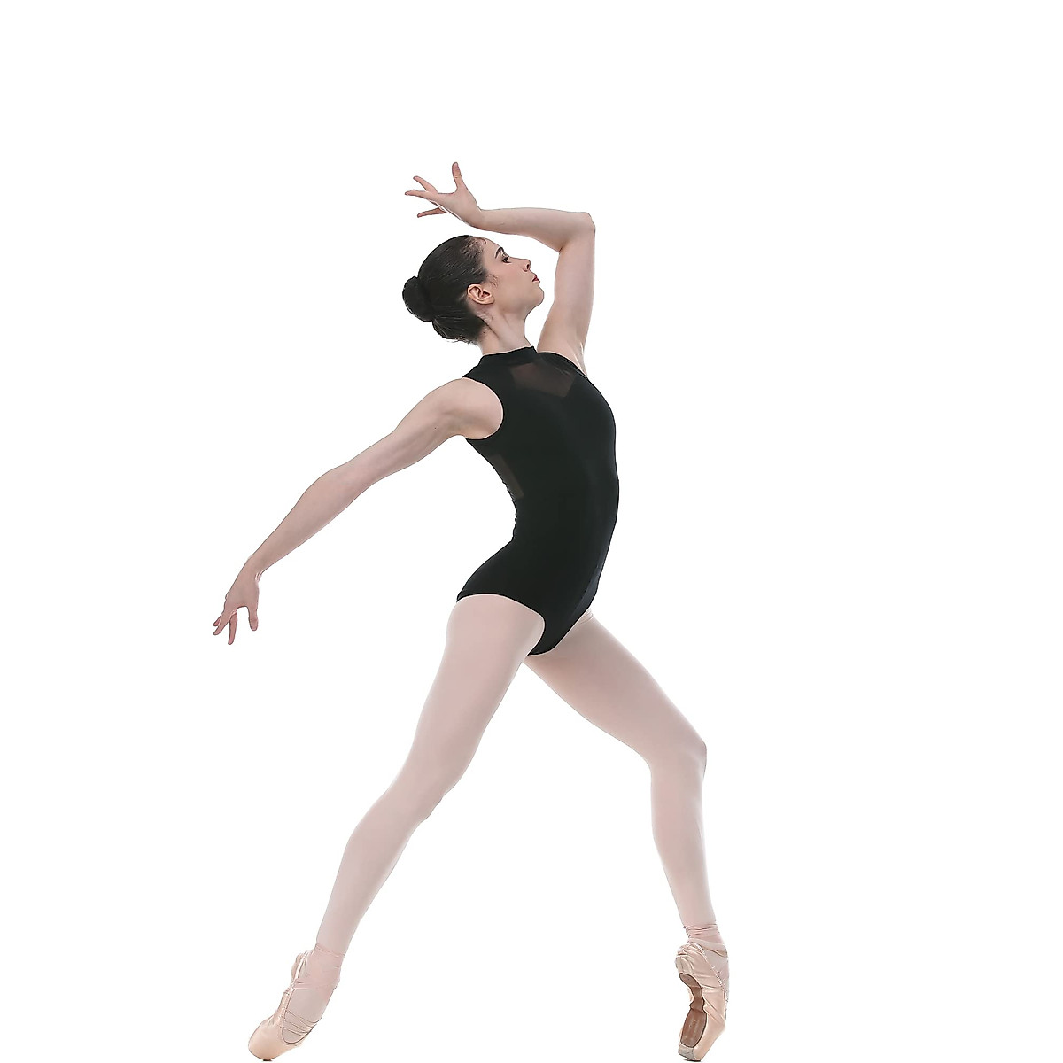 Dance Favourite Mesh Paneled Front & O Shape Open Mesh Back Leotards 03D0330 (S)