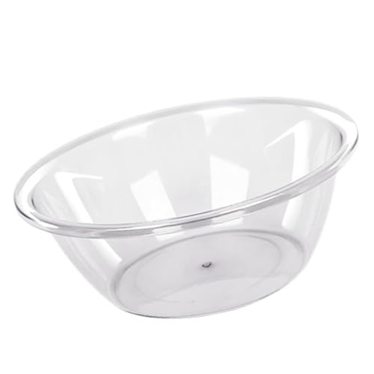Transparent Wash Basin, Thick PET Plastic, Sturdy Large Capacity, Multifunction, Round Clear Dish Tub for Home Kitchen Bathroom (Large)
