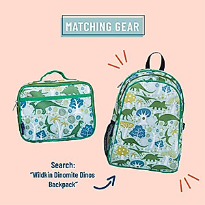 Wildkin Kids Insulated Lunch Box Bag for Boys & Girls, Reusable Kids Lunch Box is Perfect for Early Elementary Daycare School Travel, Ideal for Hot or Cold Snacks & Bento Boxes (Dinomite Dinosaur)