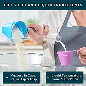 Measuring Cups and Spoons Set 8-Pcs - Measuring Spoons Set and Measuring Cup Set - Liquid Measuring Cups and Spoons - Measure Cups - Measuring Spoons and Cups - Measuring Cup Plastic Cup Measuring Set