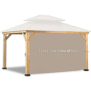 CoastShade Gazebo Replacement Curtain for 8x8 or 10x10 or 10x12 Outdoor Gazebo,6.7FT Height,Only 1 Panel Sidewall,Autumn Gazebo Sidewall,Beige