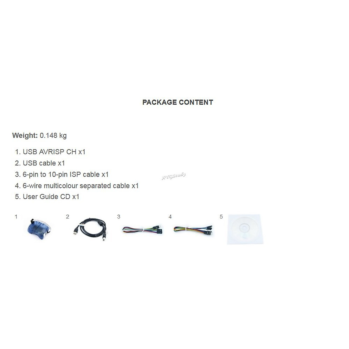 XYGStudy USB AVRISP CH AVR ISP Programmer Compatible with at AVRISP from ATMEL Supports AVR Studio 4/5/6/7 ISP_6PIN Interface