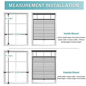 Custom MYshade Cellular Shades, Light Filtering Blinds for Windows, Top Down Bottom Up Cellular Shades&Blinds for Home/Bathroom/Bedroom(White-Blackout)