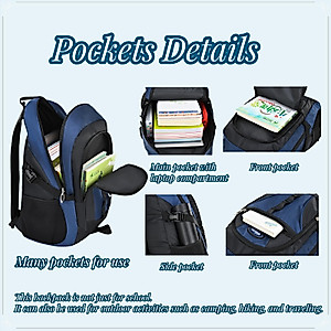 VIDOSCLA Color-blocking Sports Kids Backpack,Middle Schoolbag Elementary Student Bookbag for Girls&Boys