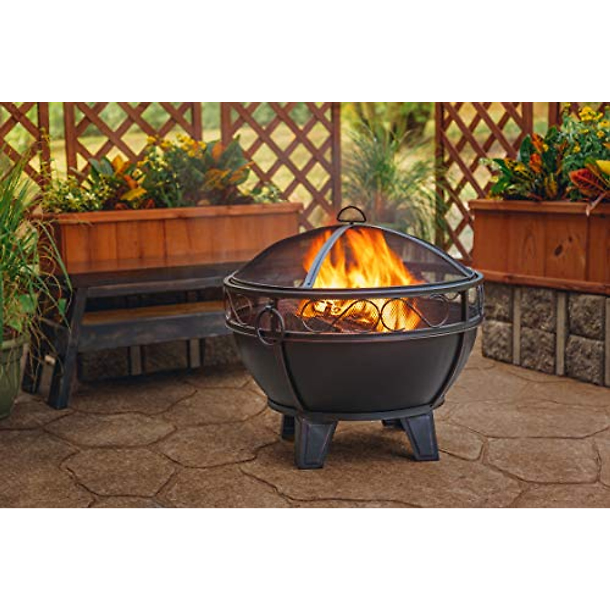GHP Group OFW295R Bellora fire Pit, Rubbed Bronze