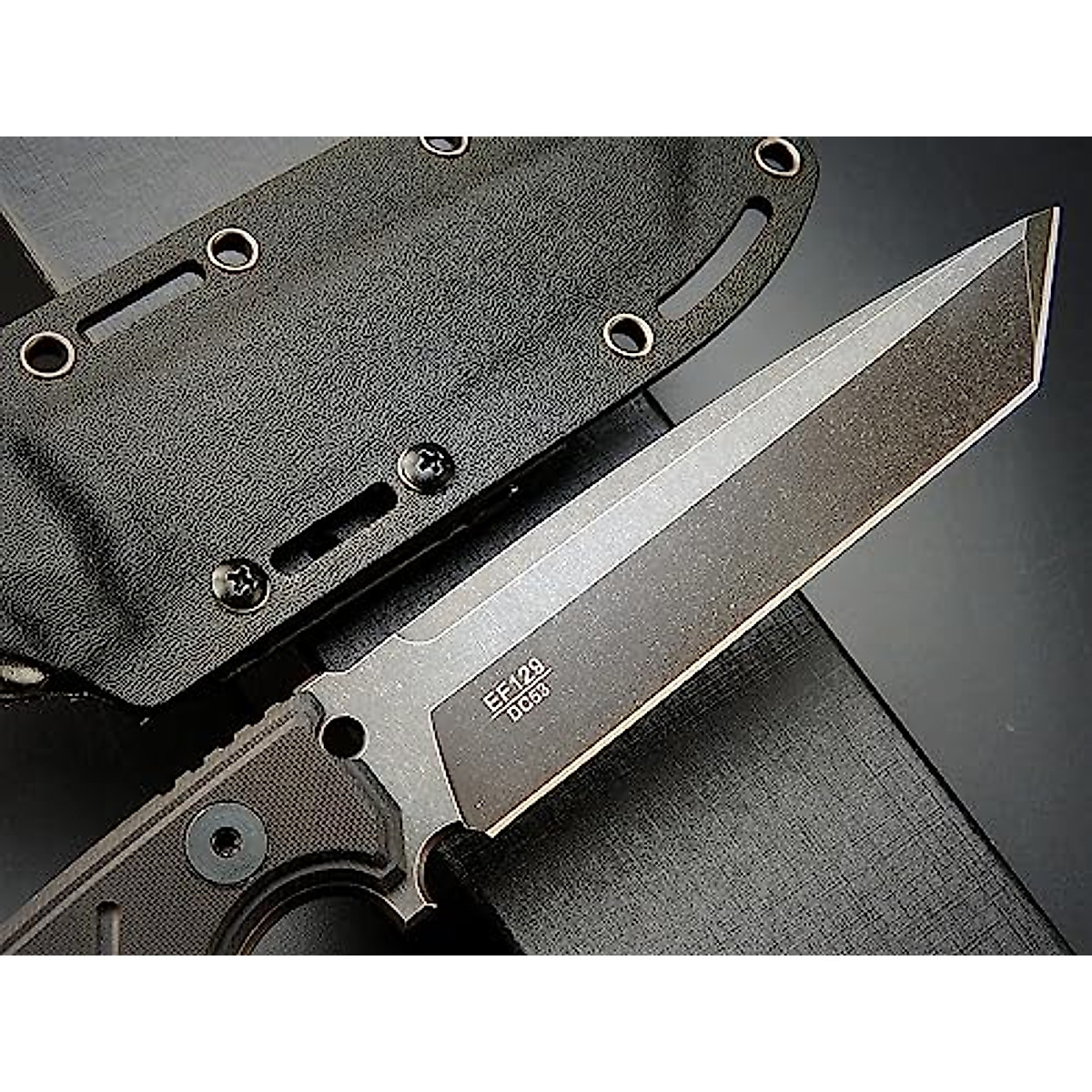 Eafengrow EF129 Fixed Blade Knife, DC53 Steel Tanto Blade,G10 Handle Full Tang Fixed Knifes Straight Knife for Camping Hunting Adventure Survival and EDC Tool(Black)