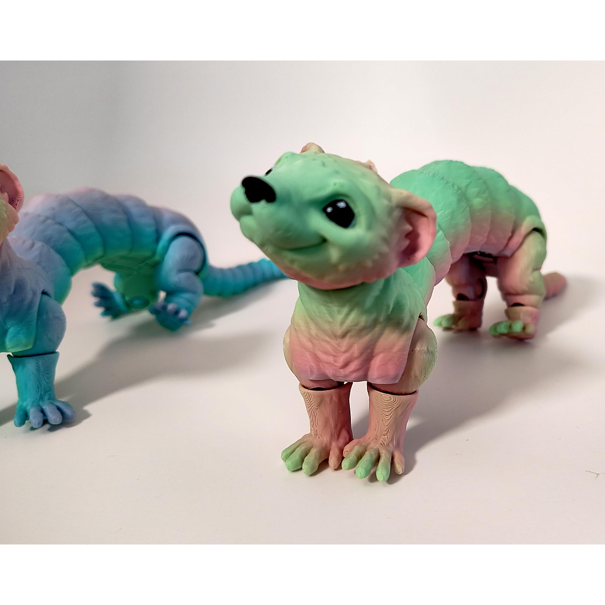 Ferret Fidget Adorable Sensory Toy Desktop Fidget, ADHD Fidget - 3D Printed for Adults and Teens (Small, Black)