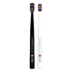 Curaprox CS 5460 Ultra-Soft Toothbrush, Happy Lil Teeth Special Edition, Pack of 2