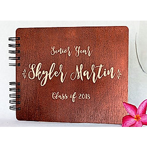 Wooden Rustic Guest Book 11" x 8.5" : Made in USA (Customize Inside Pages, Front Cover Custom Engraved)