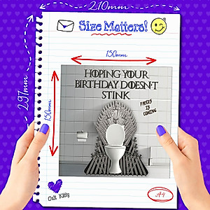 Cult Kitty Birthday Doesn't Stink - Funny Birthday Card for Men - Thick, Premium Birthday Card for Men, Great Game or Thrones Card with Colourful Envelope