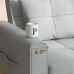 Noelse 3-in-1 Convertible Sofa Bed, Sleeper Chair Bed Pull Out Chair Bed, Sofa Bed with Adjustable Backrest, Single Sleeper Sofa Comfy Chair for Living Room Apartment (Light Gray)