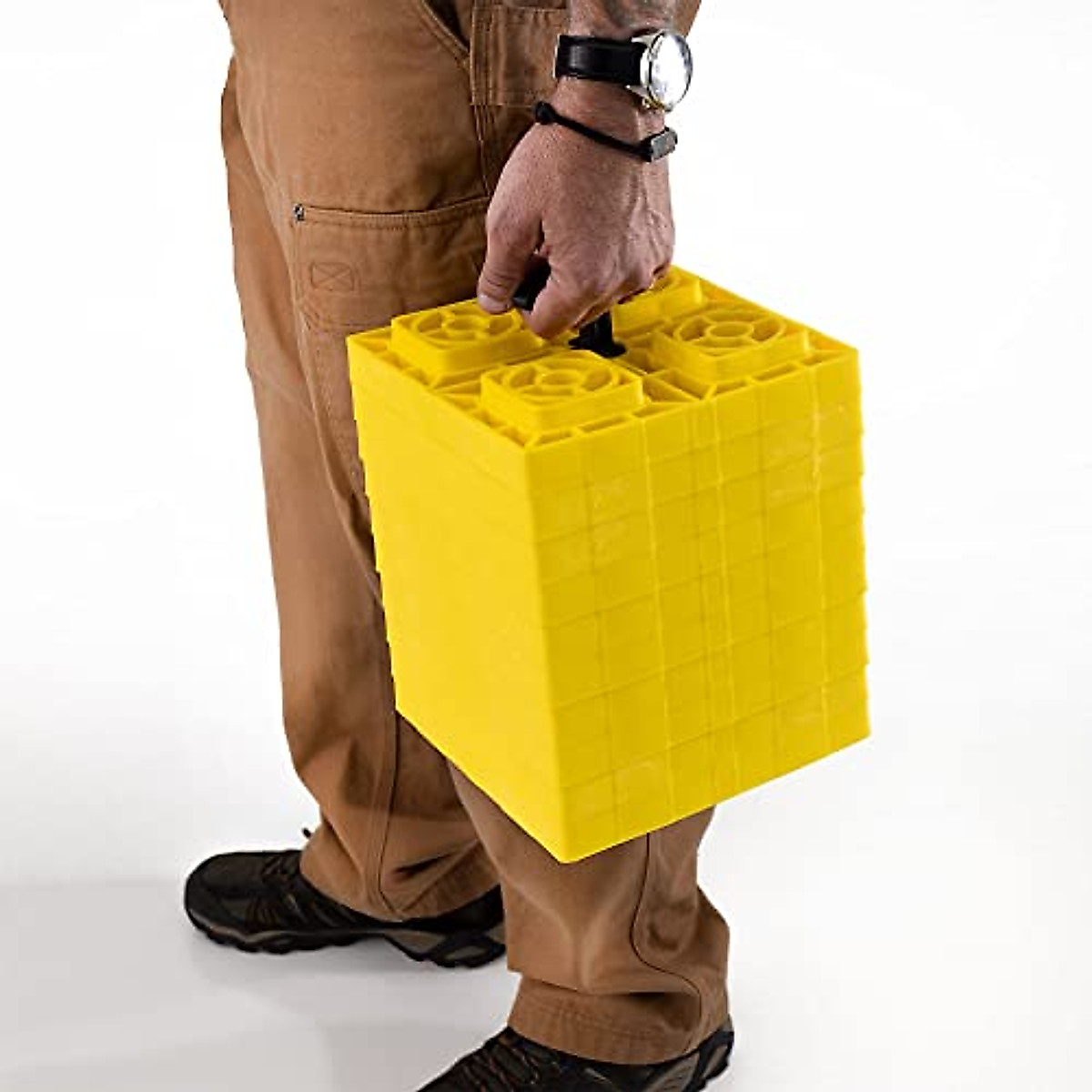 RecPro RV Leveling Blocks Stackable 10 Piece | Compatible with Single Wheels, Double Wheels, Hydraulic Jacks, Tongue Jacks and More