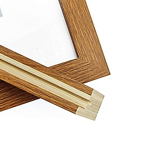 Relwaso 12x16 Frames Made to Display 11x14 Pictures with Mat or 12 x 16 Photo Without Mat, Picture Frames Made of Solid Wood for Vertical or Horizontal Wall Mounting