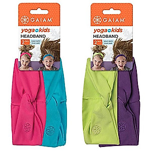 Gaiam Kids Yoga Headbands (Pack of 2), Assorted Colors
