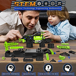 STEM Toy Building Toys Gifts for Age 6, 7, 8, 9, 10, 11, 12 Years Old Kids, Boys, Girls, 2-in-1 Remote Control Racing Car Racecar Building Block, 335 Pcs DIY Building Kit, Engineering Construction Toy