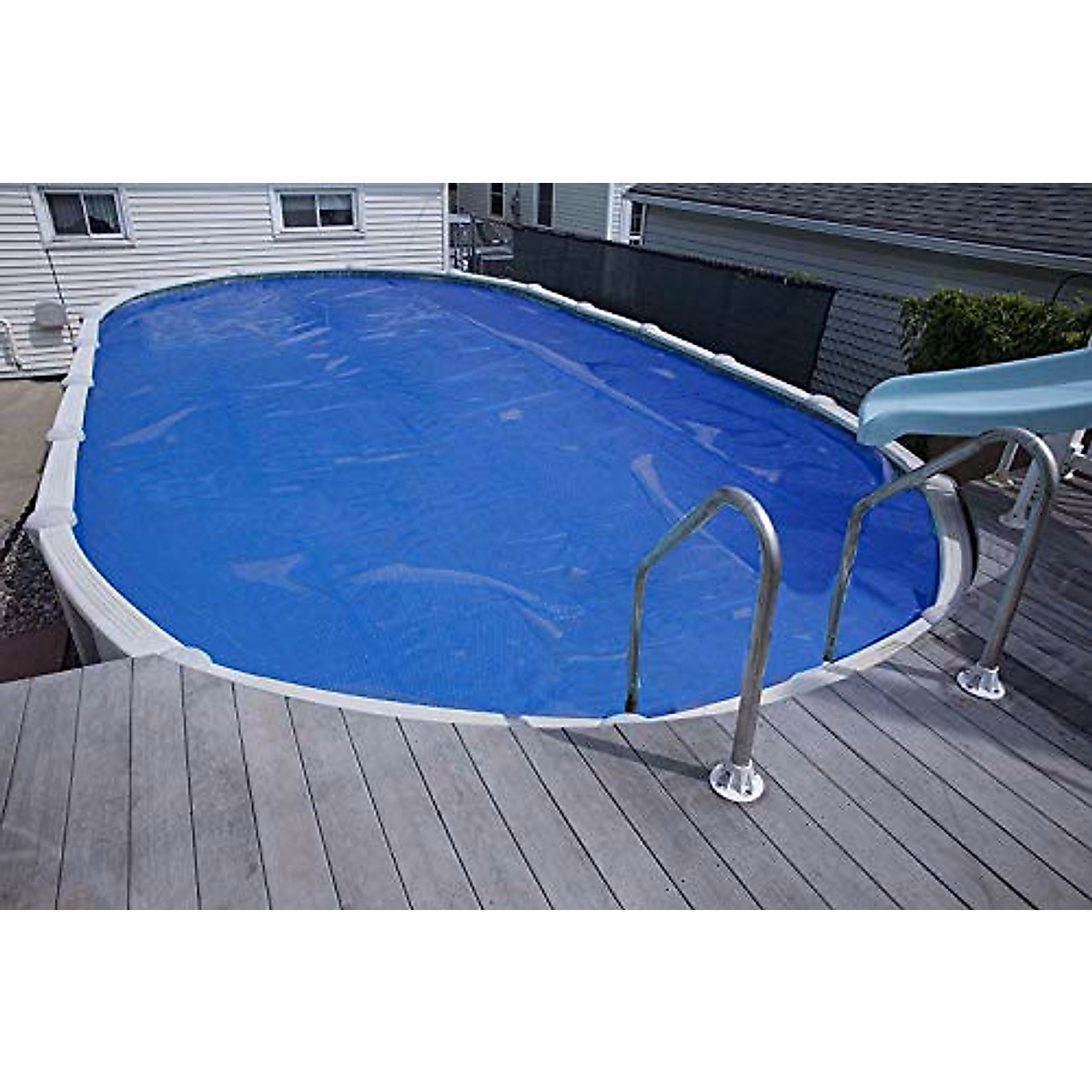 Sun2Solar Blue 15-Foot-by-30-Foot Oval Solar Cover | 1200 Series | Heat Retaining Blanket for In-Ground and Above-Ground Oval Swimming Pools | Use Sun to Heat Pool Water | Bubble-Side Facing Down