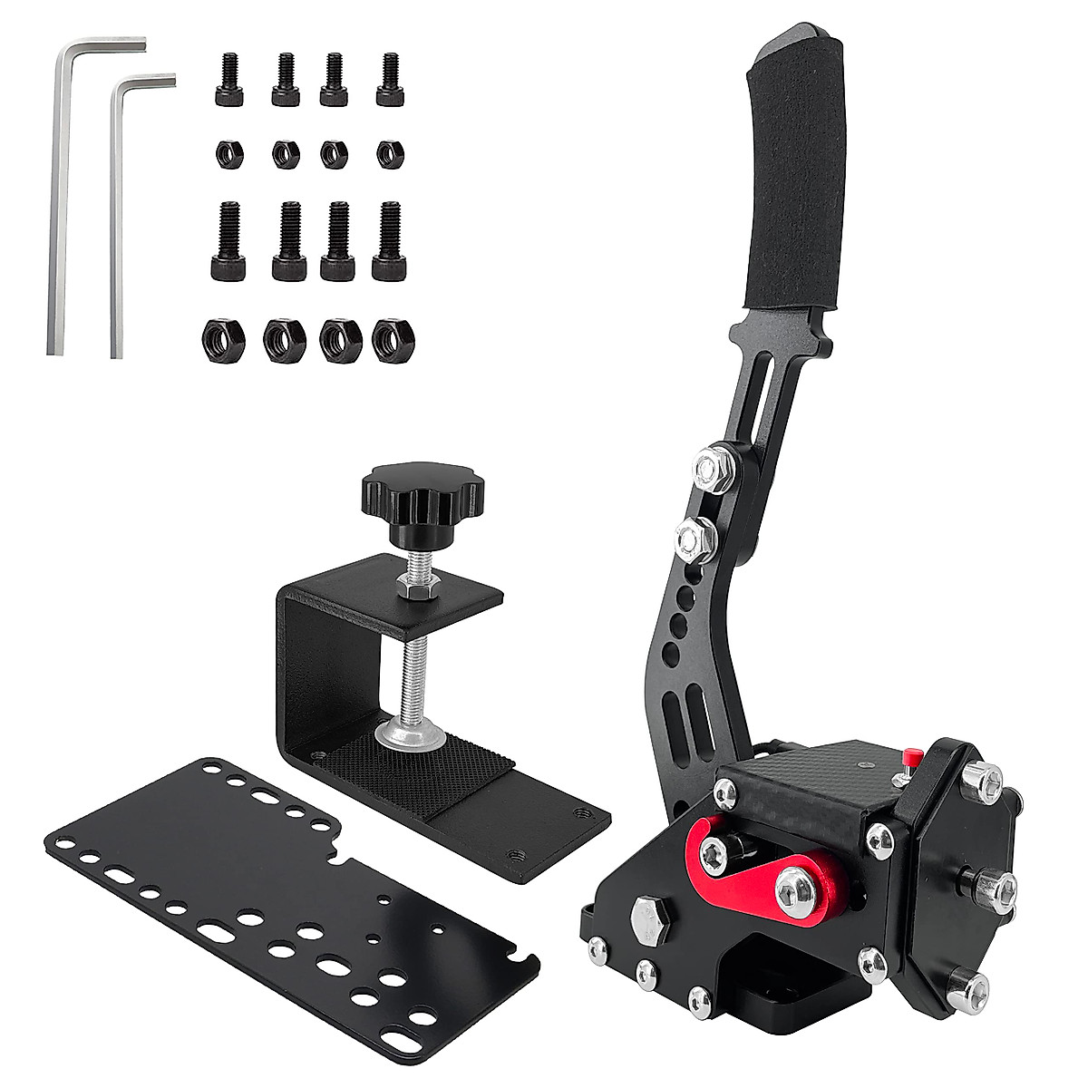 CXCESNS USB PS 4/5 handbrake Compatible with Logitech G29 Steering Wheel, 64-bit USB PC handbrake Applicable for simulated racing games with clip and Sim Card, 11.8" (PC+PS 4/5 system only)