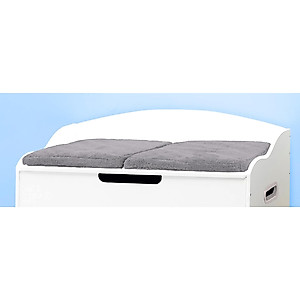 DIBSIES Foldable Toy Box Cushion (Gray Sherpa)