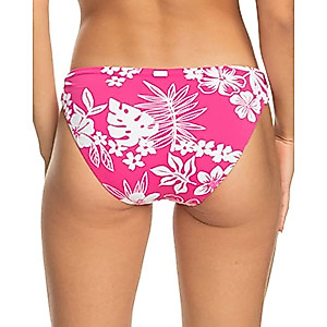 Roxy Women's Standard Beach Classics Hipster Bikini Bottom, Shocking Pink Hello Aloha 232