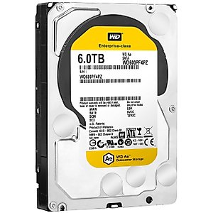 WD 6TB 3.5" AE Datacenter Archive SATA III 64 MB Cache Enterprise Hard Drive (WD6001F4PZ)