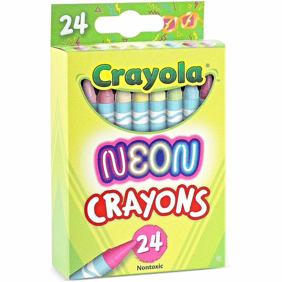 Crayola® Neon Crayons, Assorted Neon Colors, Pack Of 24 Crayons