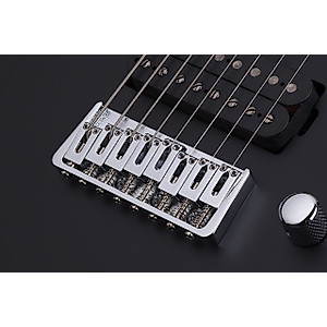 Schecter C-8 DELUXE Satin Black 8-String Solid-Body Electric Guitar, Satin Black