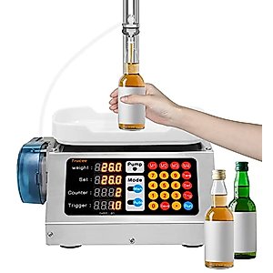Saladulce Liquid Filling Machine 1.2L/min Electric Bottle Filler 3-300ml Weighing Filling Machine for Perfume, Oil, Trial Pack, Juice (110V)
