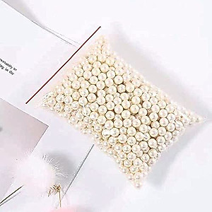 Makeup Brush Holder Vintage Glass Handmade Organizer with White Pearls for Nail Brush, Vanity, Bathroom, Dresser, Countertop - Gold