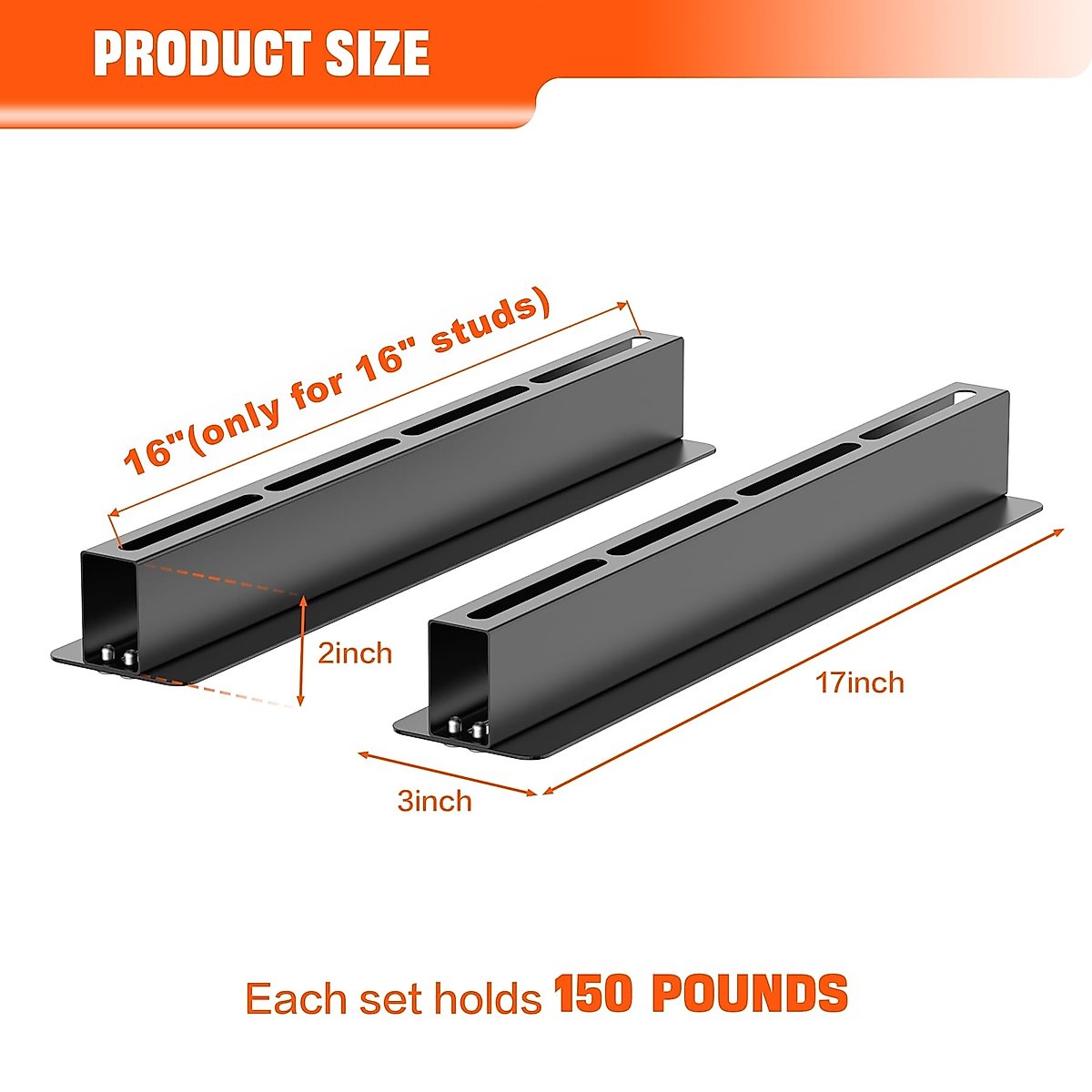 TORACK Garage 16" Studs Ceiling Bin Storage Rack, Overhead Tote Storage Rail System Heavy Duty Adjustable Tote Slide Garage Storage System(for 4 Bins, Bins are not included)