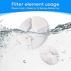 MyfatBOSS Cat Water Fountain Filter, 16 Pack Pet Fountain Filters, Pet Fountain Filter Replacement, Cat Water Filter Replacement for Pet Water Fountain