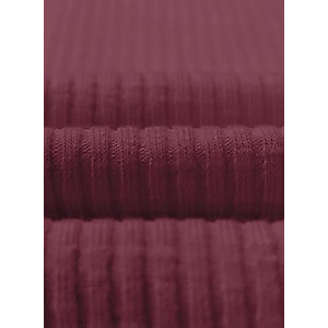 VICHYIE Womens Henley Long Sleeves Tunic Lace Tops V Neck Button Neck Casual Slim Fit Blouses Cute Shirts Red Small