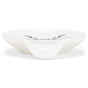 DEMDACO Many People Have Eaten In This Kitchen and Lead Normal Lives 4.5 x 4 Glossy White Ceramic Stoneware Kitchen Spoon Rest