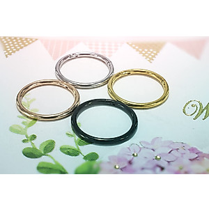 16G 18G 20G Stainless Steel Hinged Clicker Segment Septum Nose Lip Ring Hoop Cartilage Tragus Sleeper Earrings Body Piercing Jewelry for Women Men 6mm 8mm 10mm Mix Colors A Set (20G - 8mm - 4Pcs)