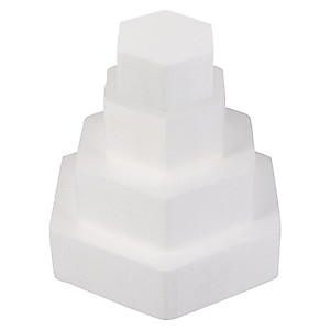 Fake Cake Fake Cake 4pcs Foam Cake Circle Cake Set Cake Decorating Practice Mould for Crafts Flower Wedding Christmas Party Decoration Rotating Cake Stand Rotating Cake Stand