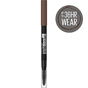 Maybelline TattooStudio Waterproof Eyebrow Pencil, Sharpenable, Longwear, Long Lasting Eyebrow Pencil, Defined Brows, Pigment Brow Pencil, Medium Brown, 1 Count