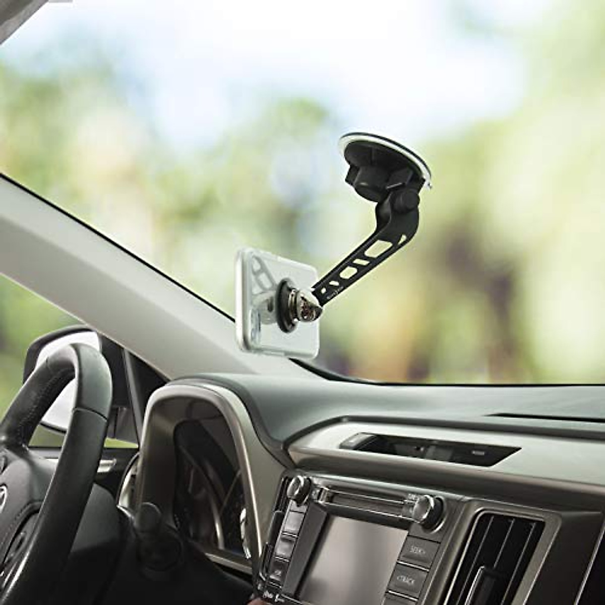 Nite Ize Original Steelie Orbiter Windshield Mount Kit - Low Profile Magnetic Car Windshield Mount for Smartphones