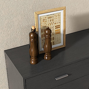 Panana Dresser for Bedroom with 5/6 Drawers, Wooden Chest of Drawers, Storage Organizer Unit Dressers for Bedroom, Living Room, Hallway, Nursery (Black, 6 Drawer)