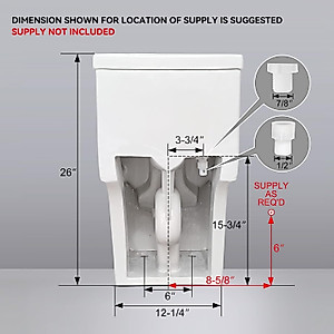 Modern Bidet Toilet Seat, One Piece Toilet with Comfort Chair Seat For Bathroom, Elongated Toilet with Soft-Close Seat, Toilet Bidet, Dual-Flush Functionality, Hotel (Gloss White III)