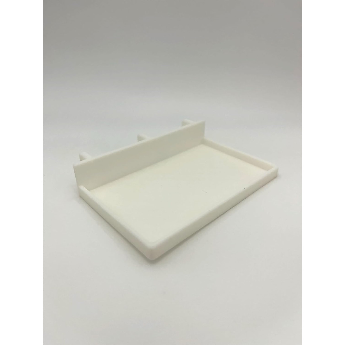 Hautico 3 Units of Storage Shelves, Peg Boards Accessories Compatible with IKEA Skadis System for Books, Wallets, Coins or Mini Toys, 3D Printed (White, 4"X2.4" (10cm X 6cm))