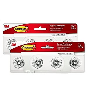 Command HOM-18CR-ES Jewelry and Scarf Rack