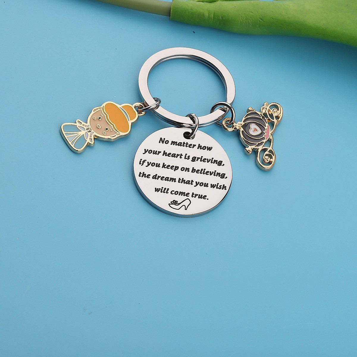 AKTAP Inspirational Gift Fairy Tale Princess Inspired Keychain Fairy Tale Jewelry Cartoon Princess Gift