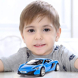 TGRCM-CZ 1/36 Scale S650 Casting Car Model, Zinc Alloy Toy Car for Kids, Pull Back Vehicles Toy Car for Toddlers Kids Boys Girls Gift (Blue)